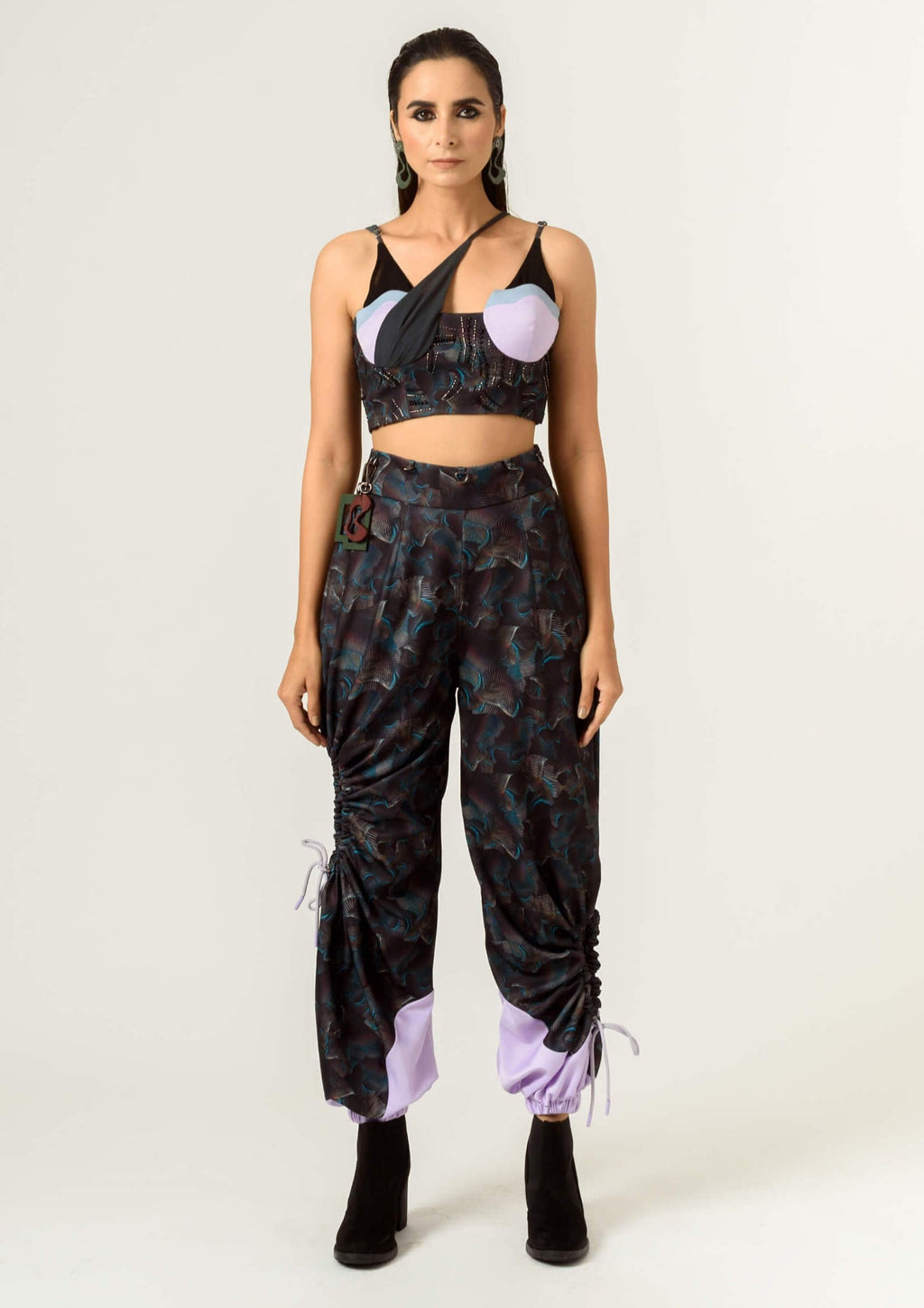 Siddhant Aggarwal | Black Agitation Trousers | INDIASPOPUP.COM