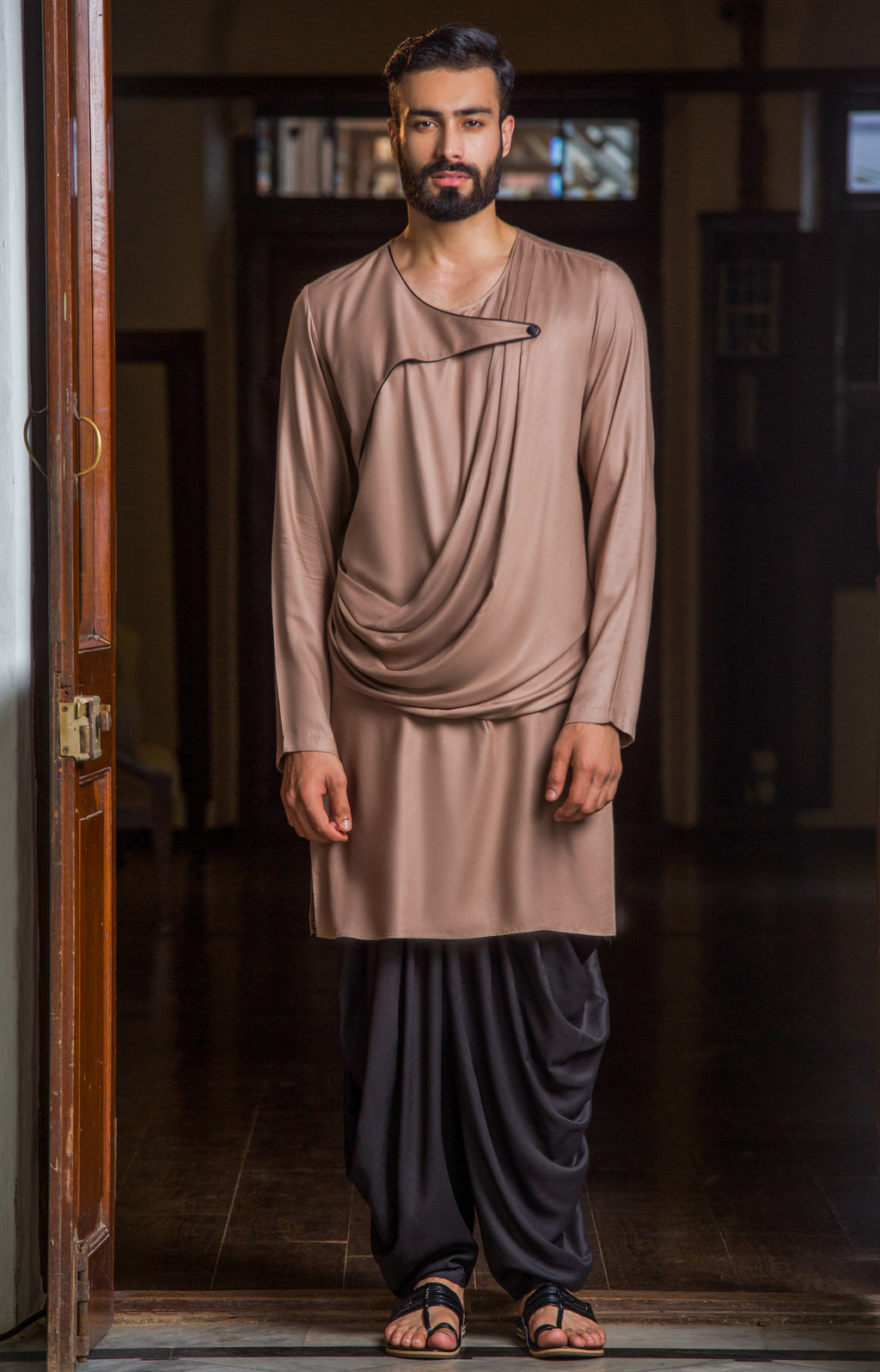 Arjun Kilachand | Cocoa Drape Kurta | INDIASPOPUP.COM