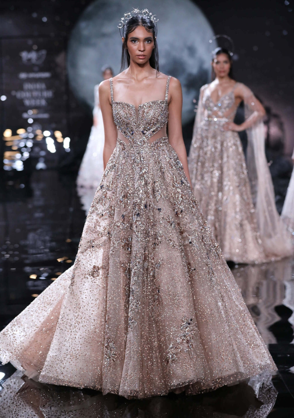 Dolly J | Alexandra Copper Embroidered Gown | INDIASPOPUP.COM