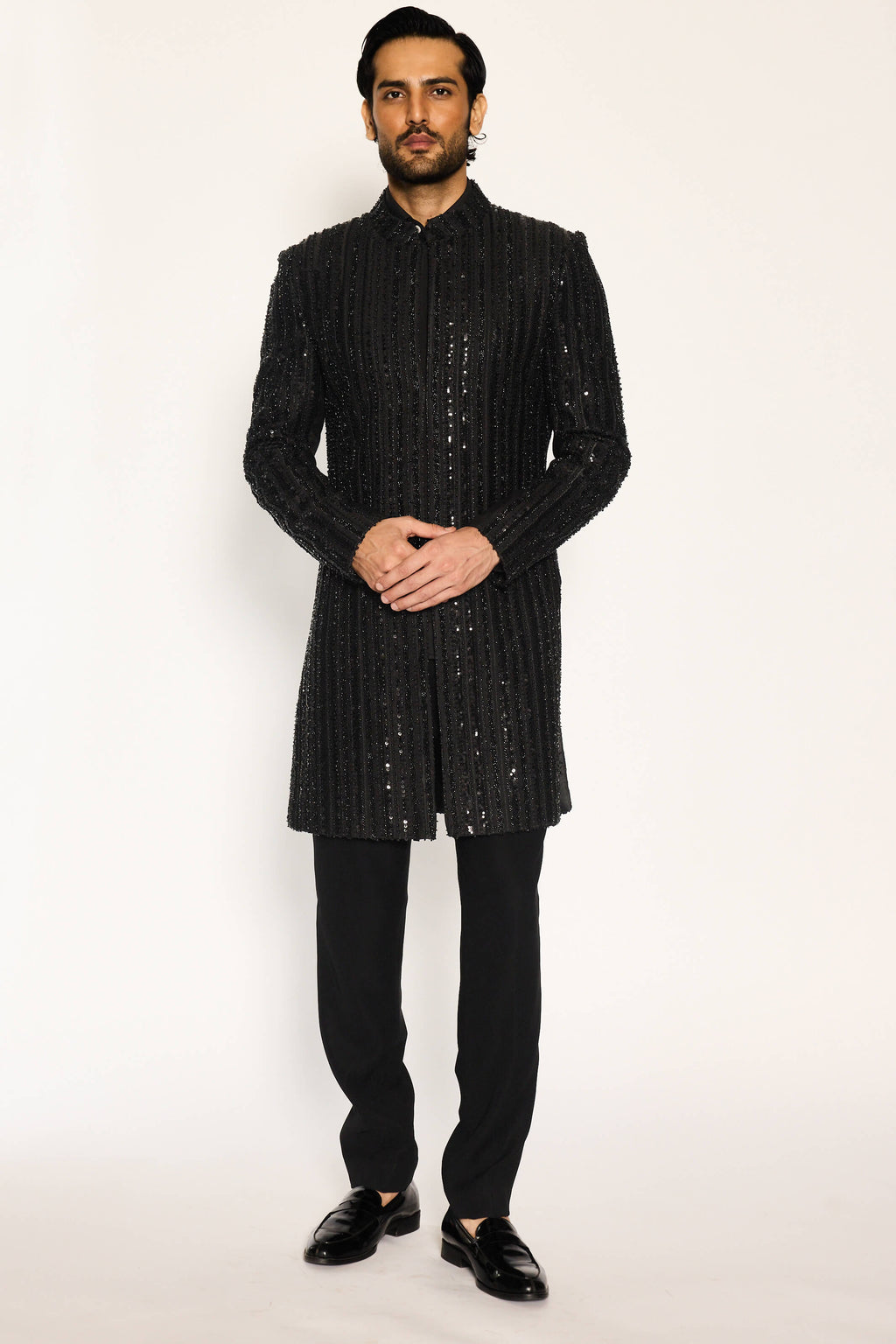 Noir array indo western jacket and pants