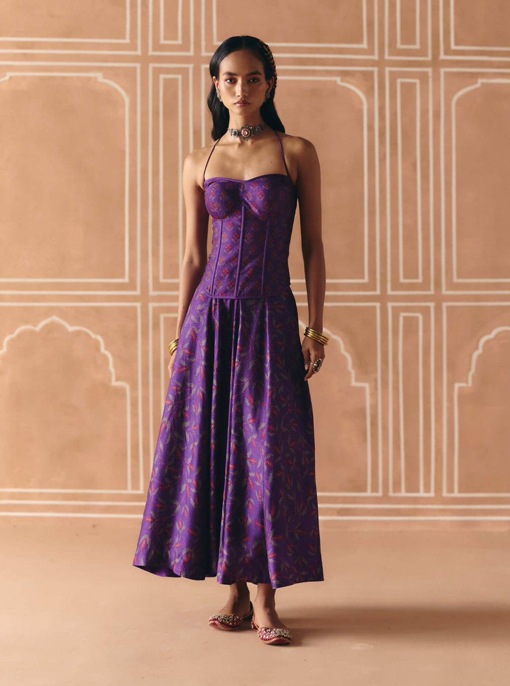 Imperial violet corset and skater skirt