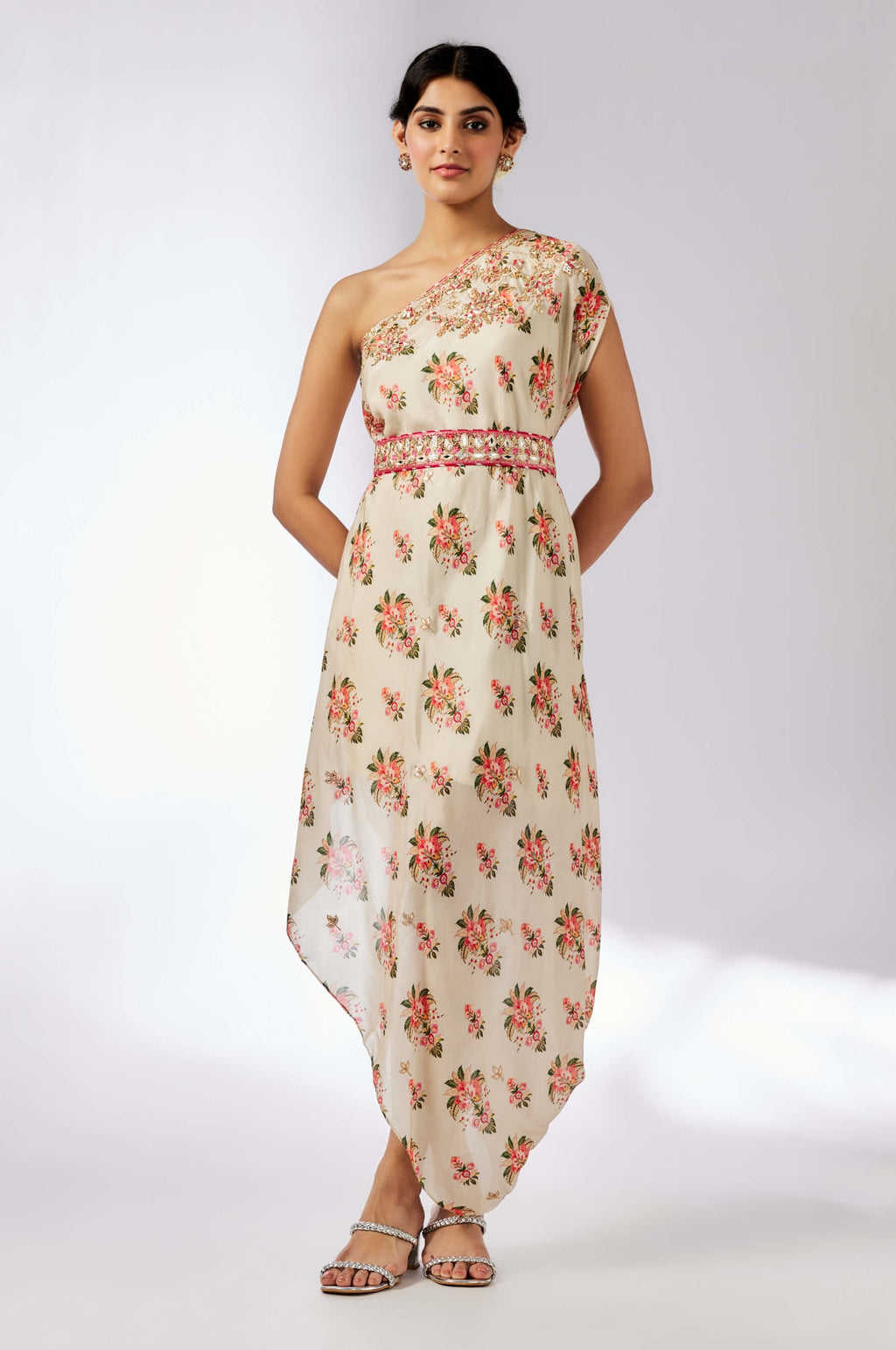 Gopi Vaid Zoya Ivory Dress | Indiaspopup.com