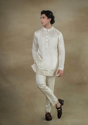 Eleven ivory short jacket and kurta set