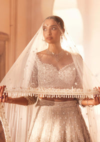 Roqa | Ivory Labaan Lehenga Set | INDIASPOPUP.COM