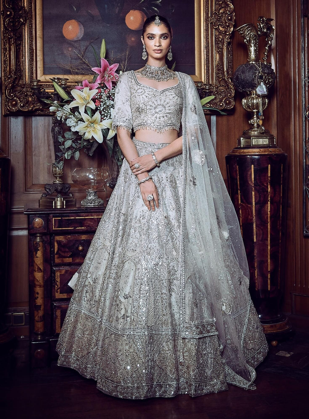 Matsya Sona Chandi Lehenga Set | Indiaspopup.com