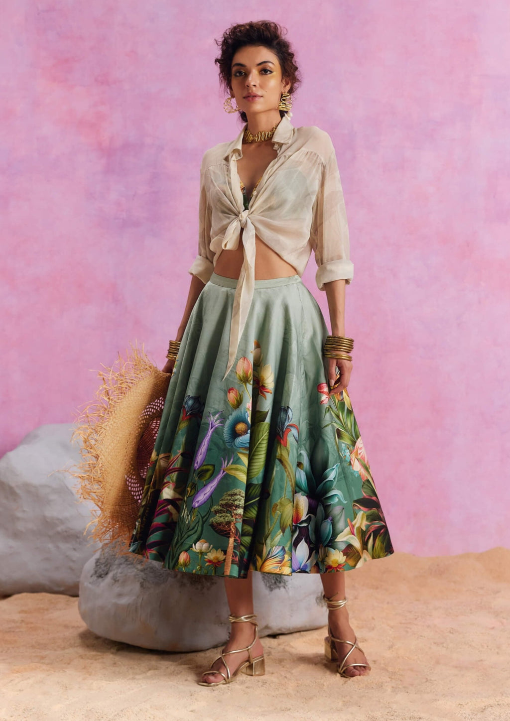 Kalista Amelia Floral Skirt And Shirt Set | Indiaspopup.com ...