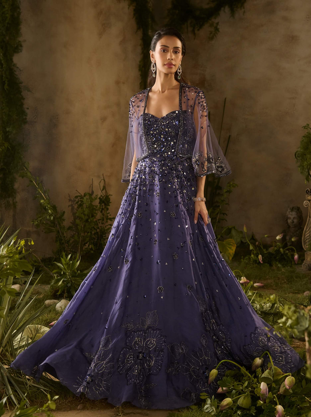 Etherial blue azul gown and jacket