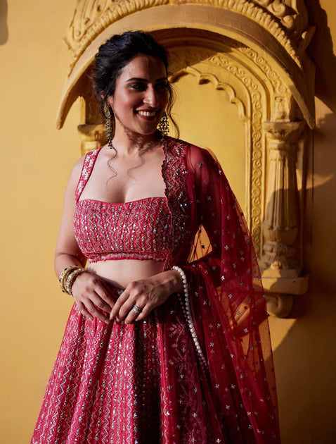Rani nandini rani pink lehenga set