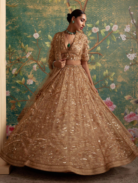 Enchanted gold lehenga set