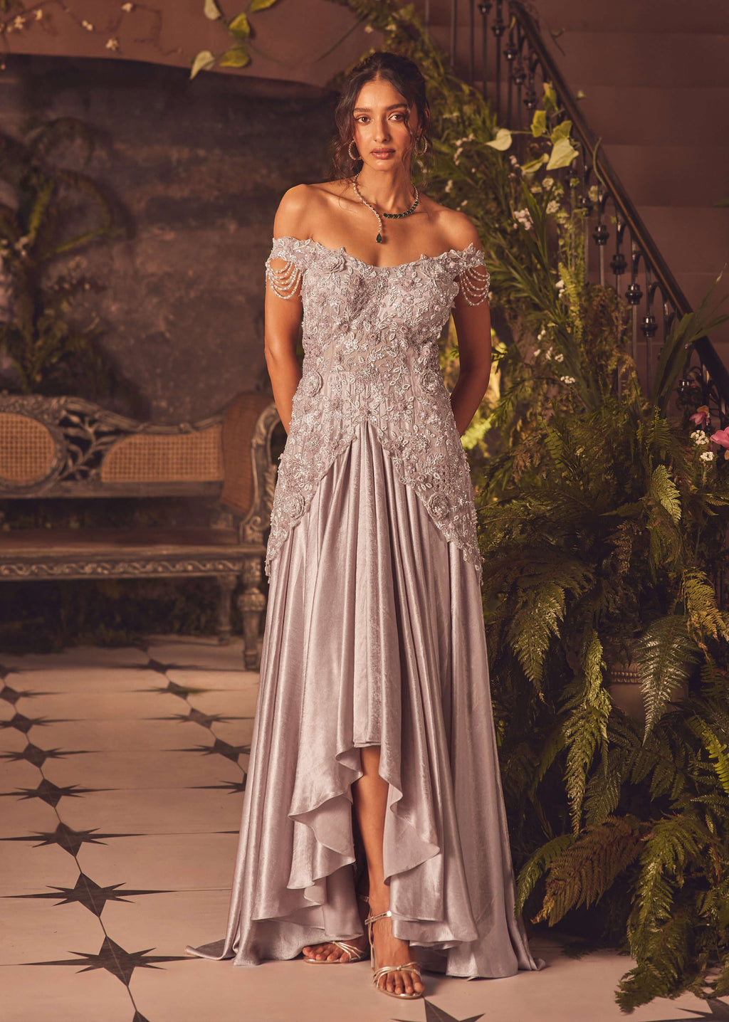 Venice gray gown